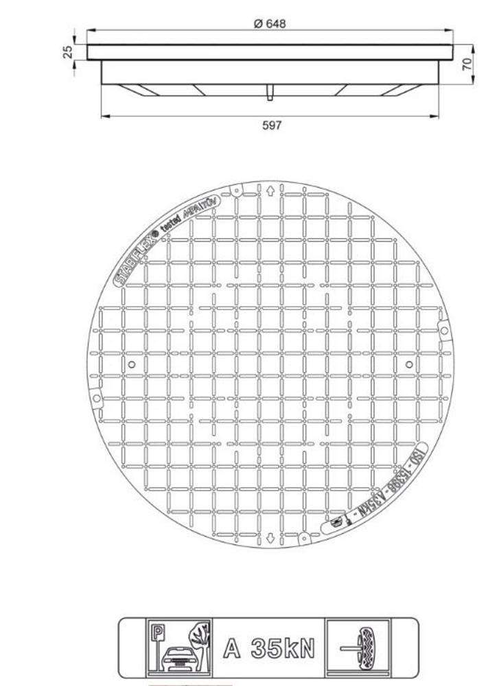 STABIFLEX | Abdeckung SOLO 648-35kN PKW-befahrbar Typ 2